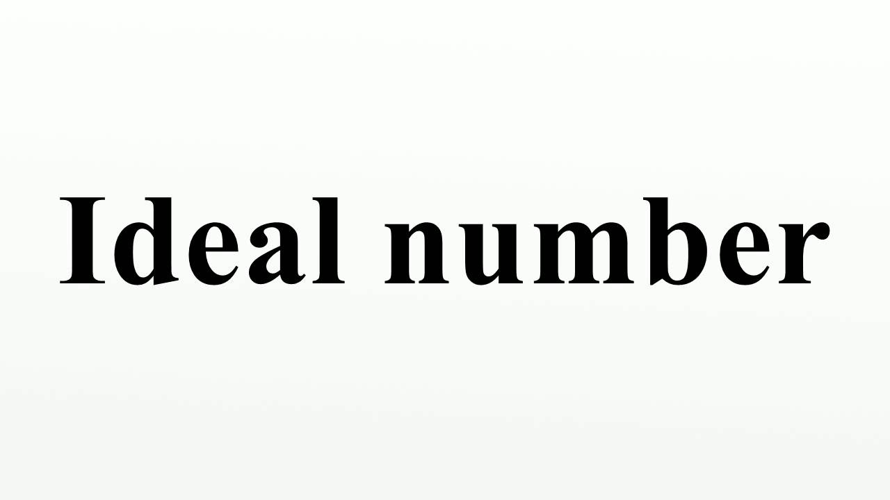 Ideal Number YouTube ideal-number-youtube