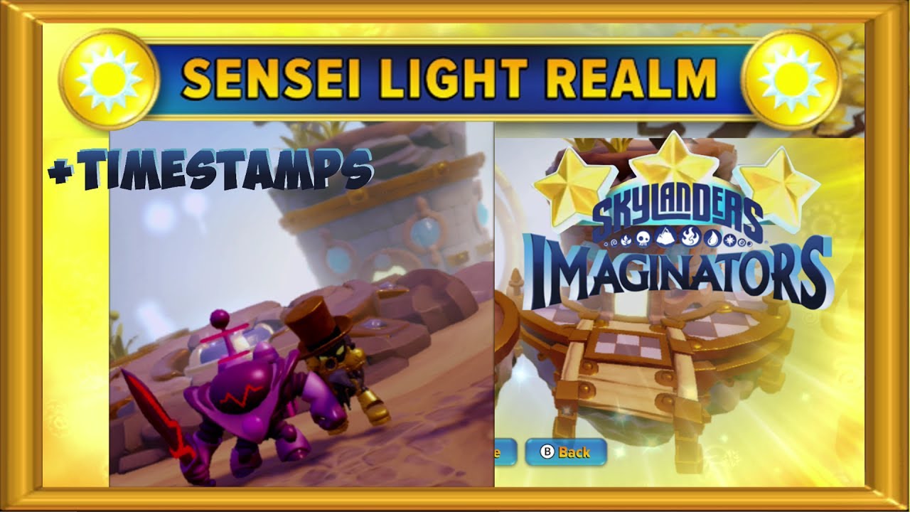 Skylanders Imaginators 100% Walkthrough | Sensei Light Realm - 3 Stars ...