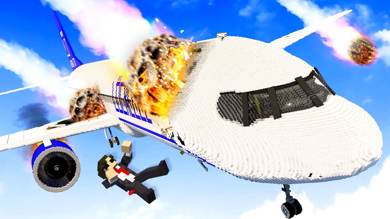 METEOR Storm Causes Plane Crash - Teardown Mods Gameplay - YouTube