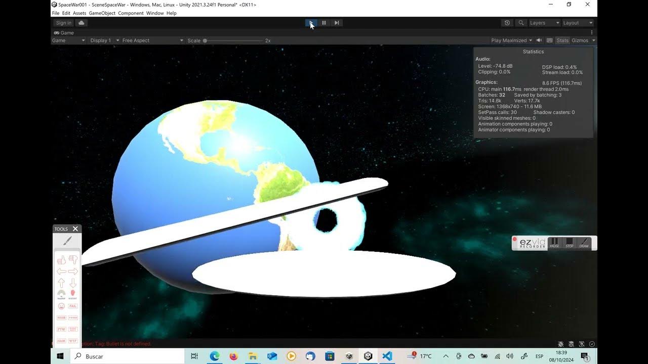 Unity Tutorial 016: Space explosion into the space war game. Parameters in script - YouTube