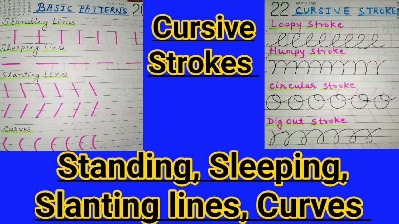 How To Practice Cursive Strokes Basic Patterns Or Strokes For Cursive How To Practice Cursive Strokes Basic Patterns Or Strokes For Cursive
