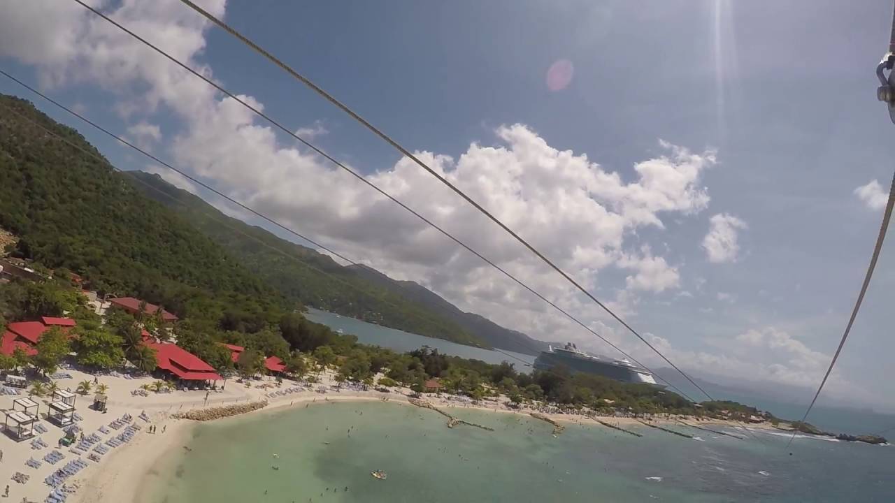 Zipline labadee haiti - YouTube