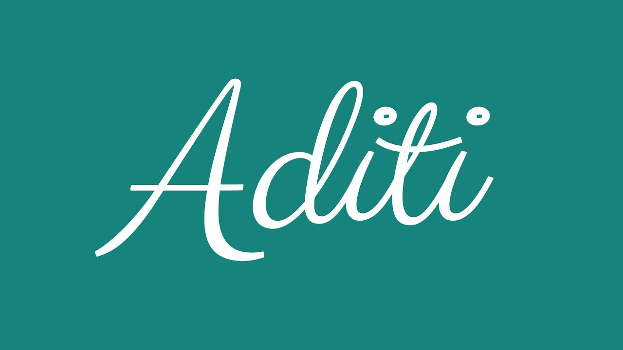 Learn how to Sign the Name Aditi Stylishly in Cursive Writing - YouTube