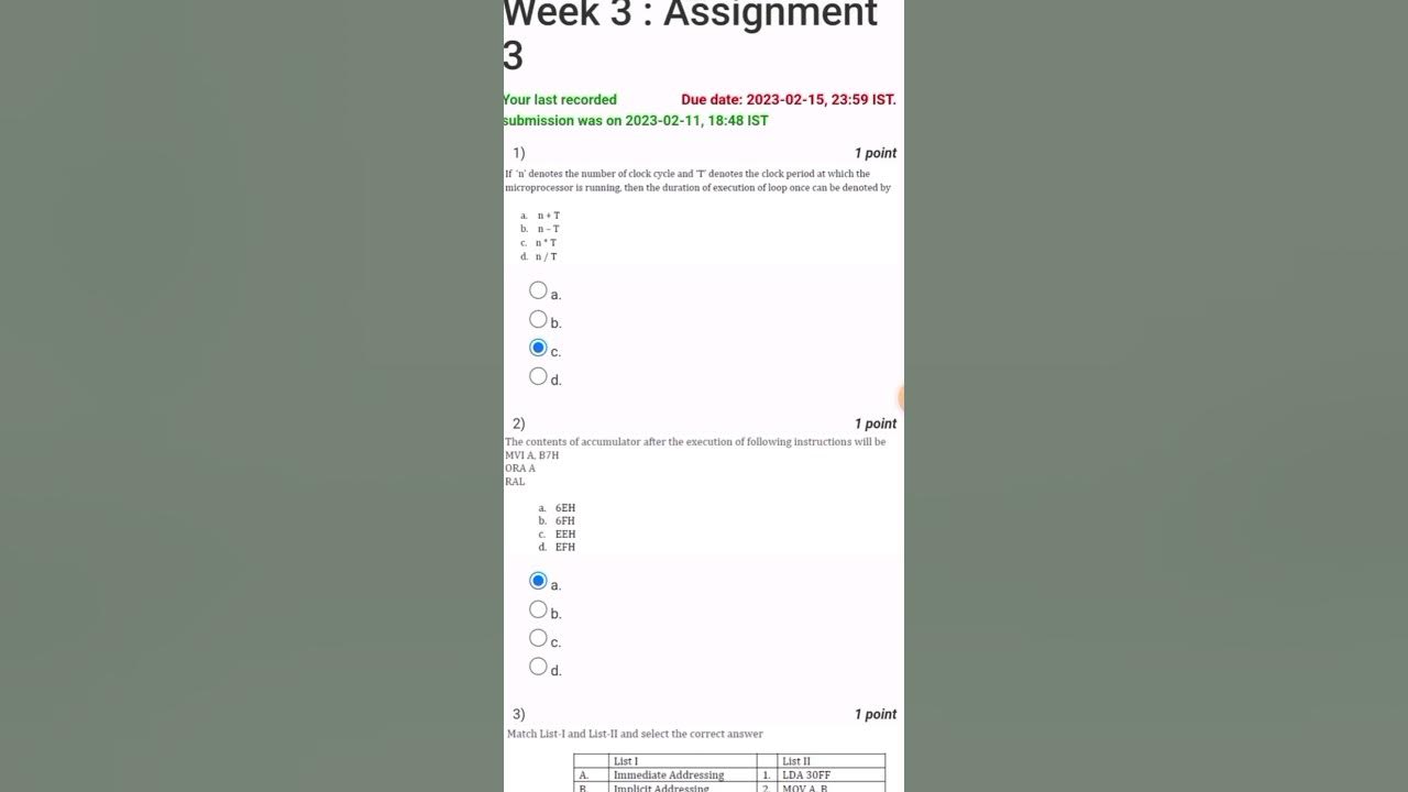 Assignment 3 Microprocessor And Microcontroller Nptel