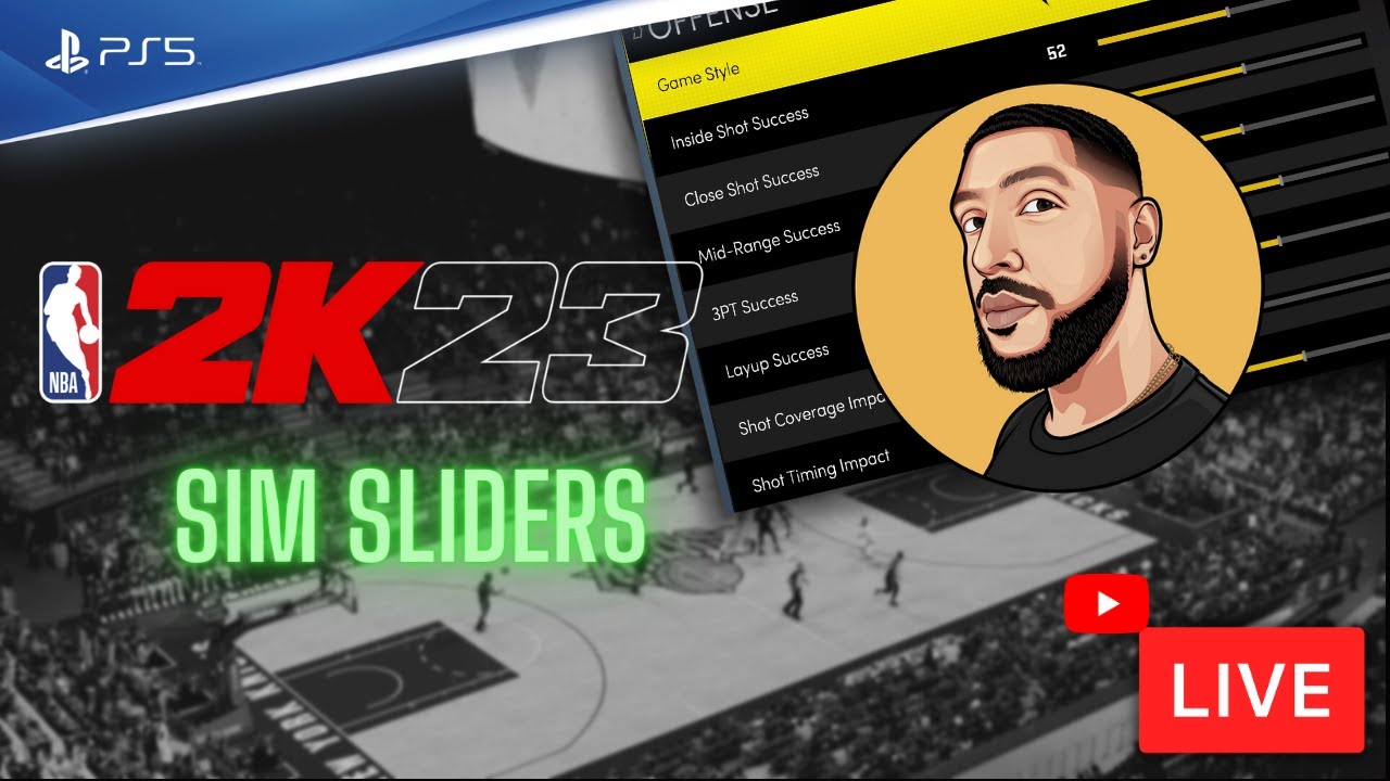 🏀My NBA 2K23 Sim Sliders Showcase LIVE!!! - YouTube