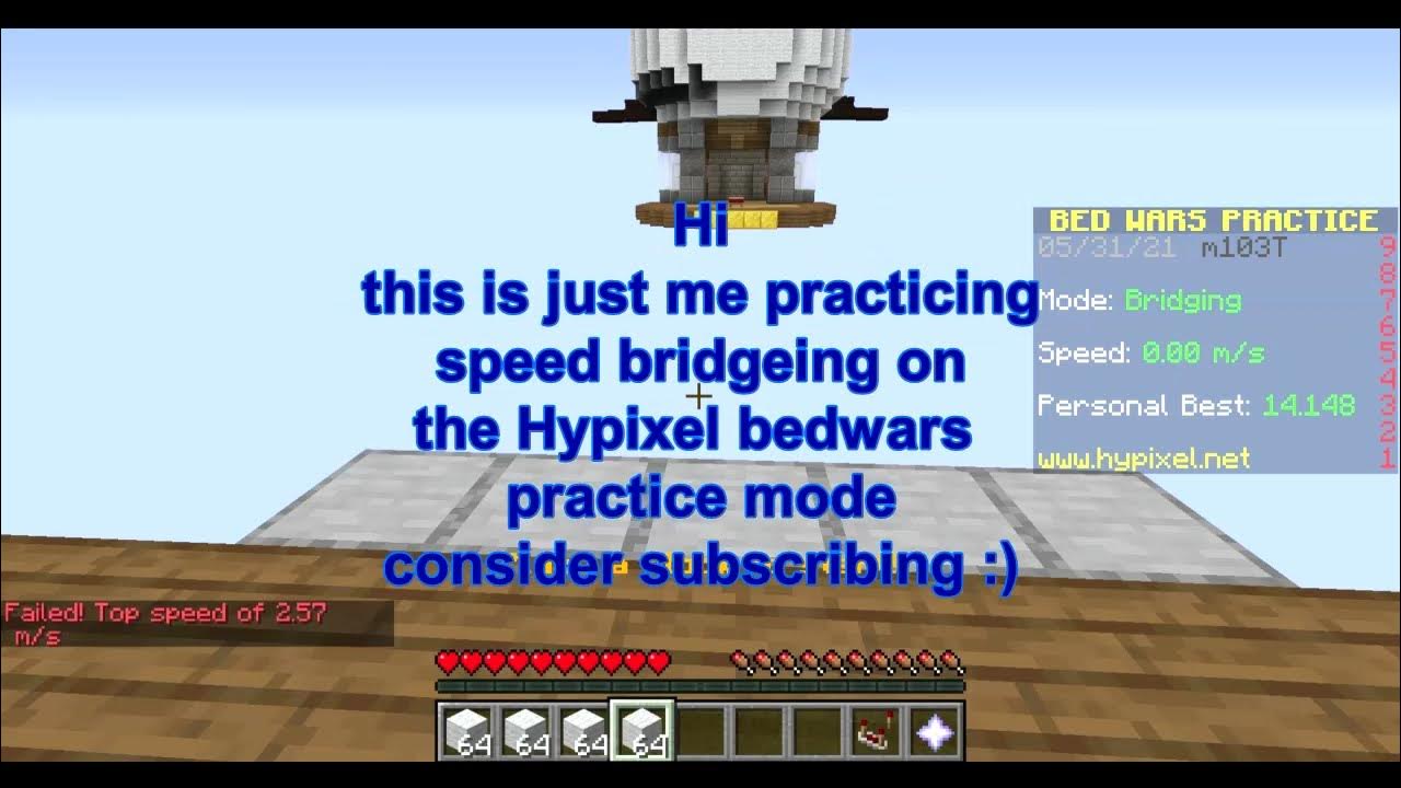 Minecraft speed bridging practice - YouTube