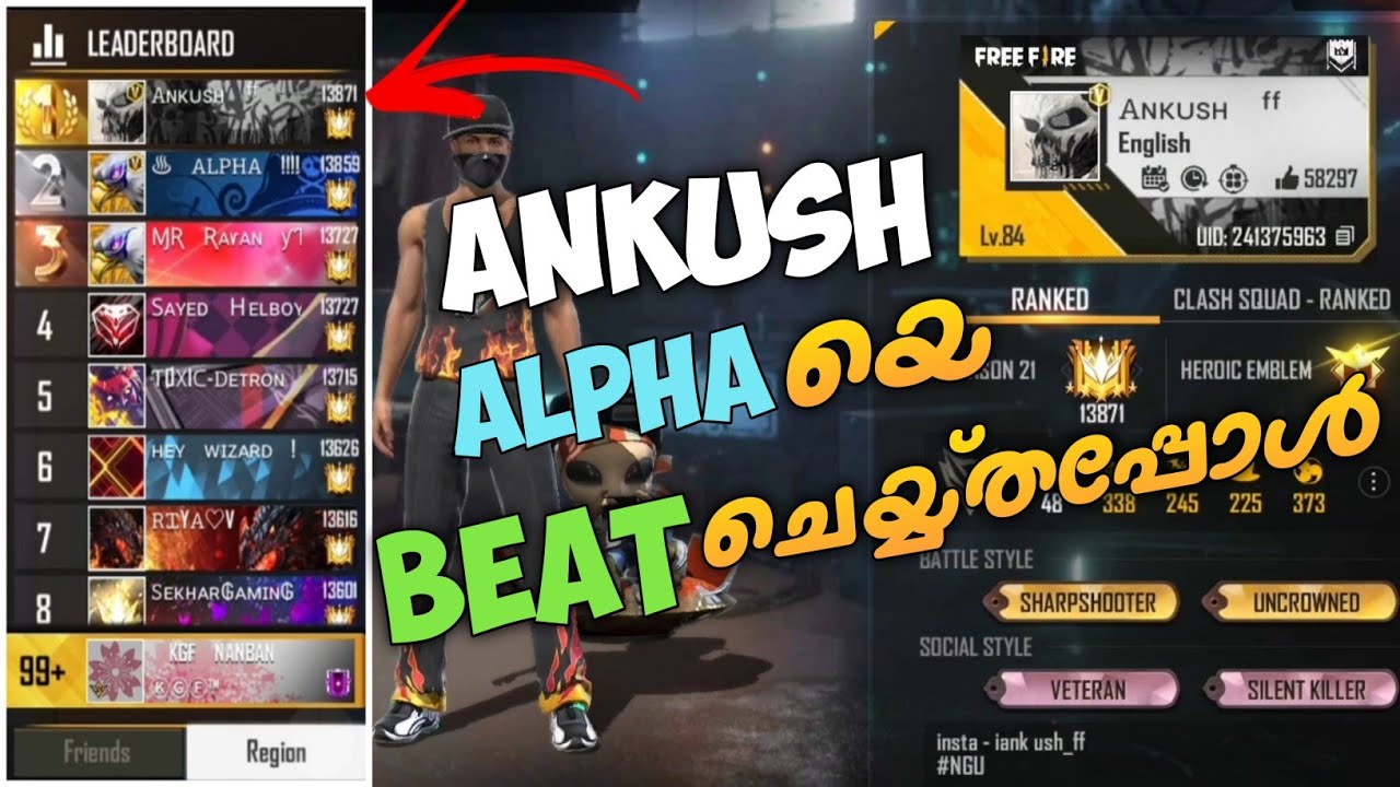 ANKUSH FF ALPHAയെ BEAT ചെയ്യ്തോ 😱 ITS JUST A BEGINING‼️‼️ - YouTube