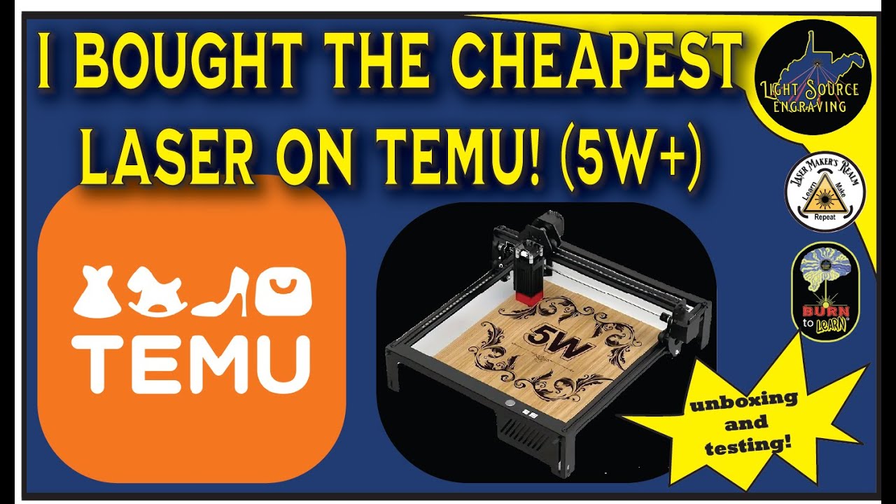 I bought the CHEAPEST LASER on TEMU! I unbox and test it out. - YouTube