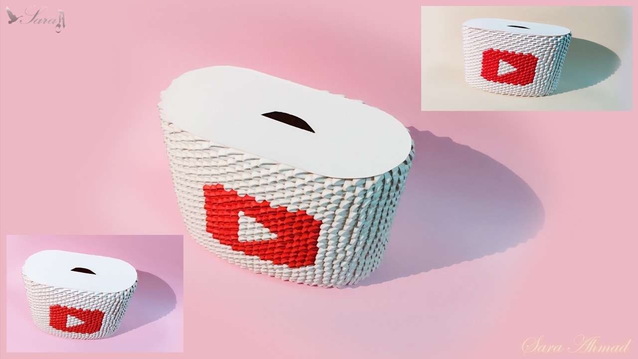 How to make 3d origami money box 6 - YouTube