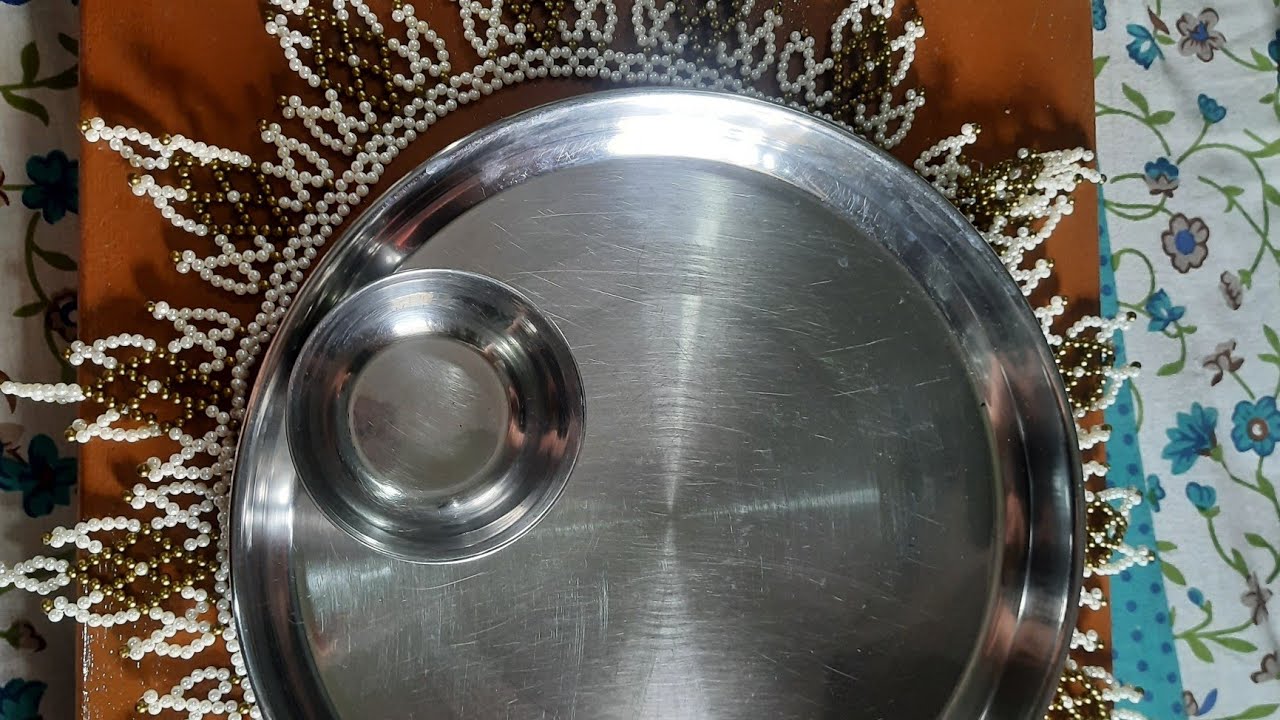 types of moti work to decorate thali - YouTube