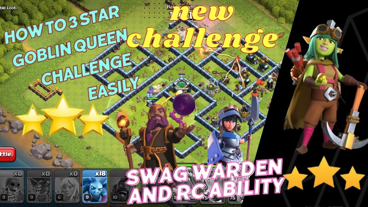 how to 3 star goblin queen challenge #coc #clashofclanattacks # ...