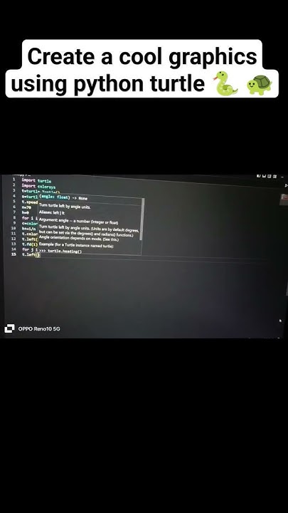 How To Create A Graphics Using Python Turtle 🐍🐢 Coding Youtube