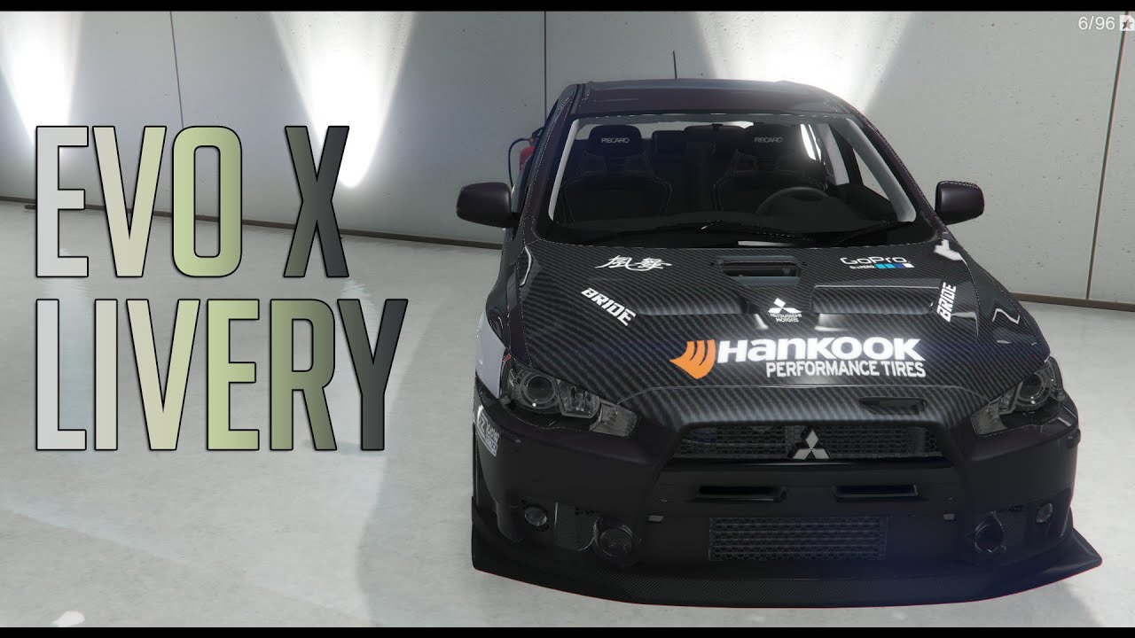GTA V Lancer Evo X HANKOOK Livery MOD - YouTube