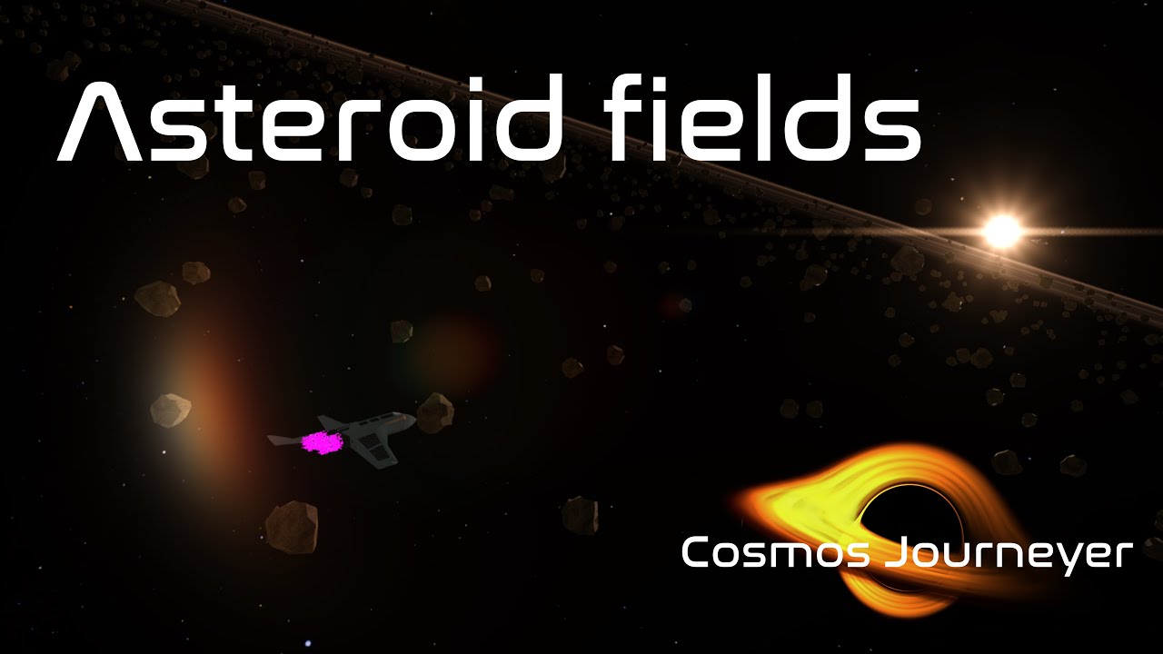 Flying through asteroid fields - Cosmos Journeyer - YouTube