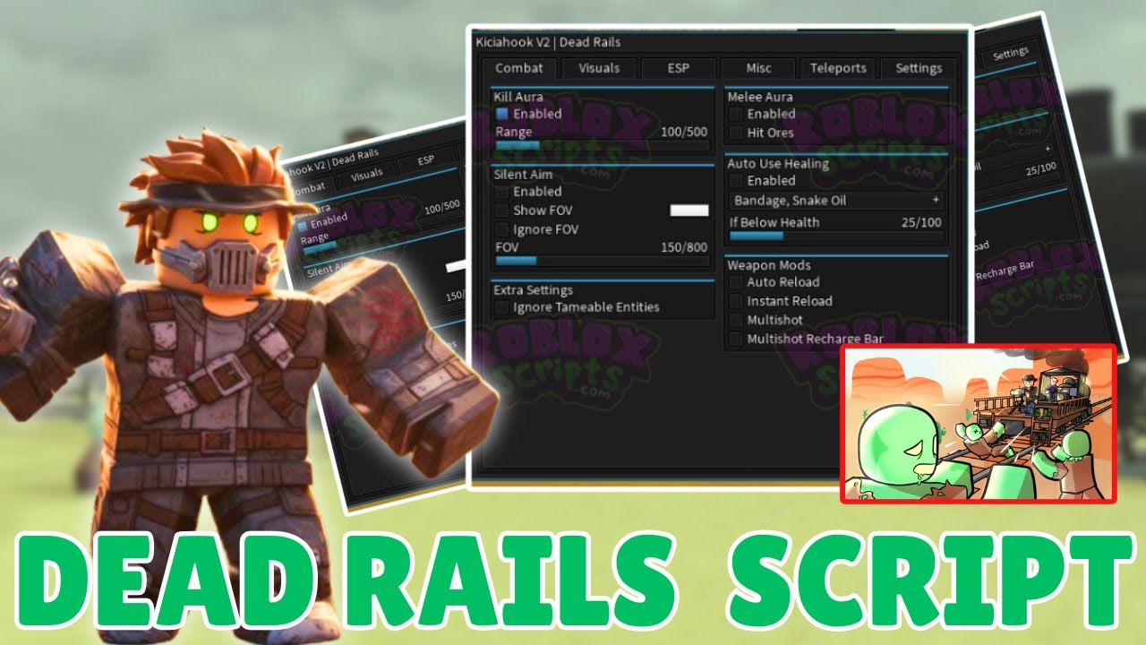 ⚙️ Dead Rails OP Script 2025 💣 | Aimbot, ESP, Auto Kill & More! | No ...