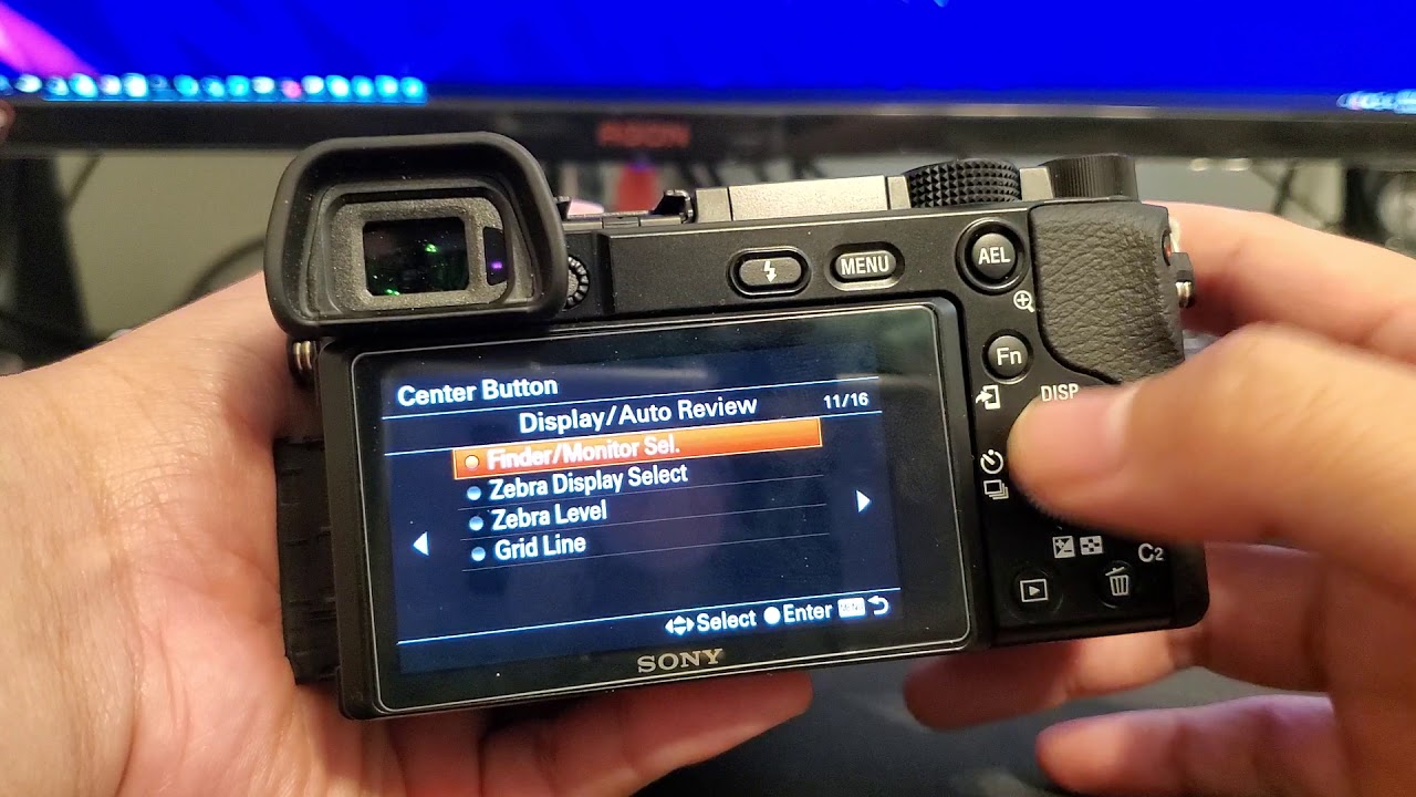 Sony a6100 - Turn off LCD Screen in HDMI Mode - YouTube