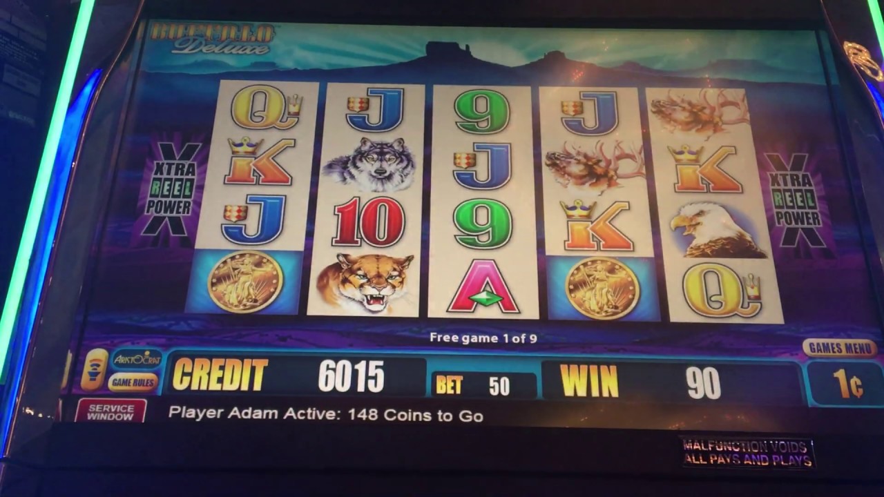 BIG WIN - Buffalo Deluxe Slot Machine - my most spins ever! - YouTube