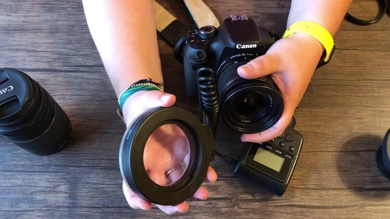 Flash Light with LCD Display Adapter Rings - YouTube
