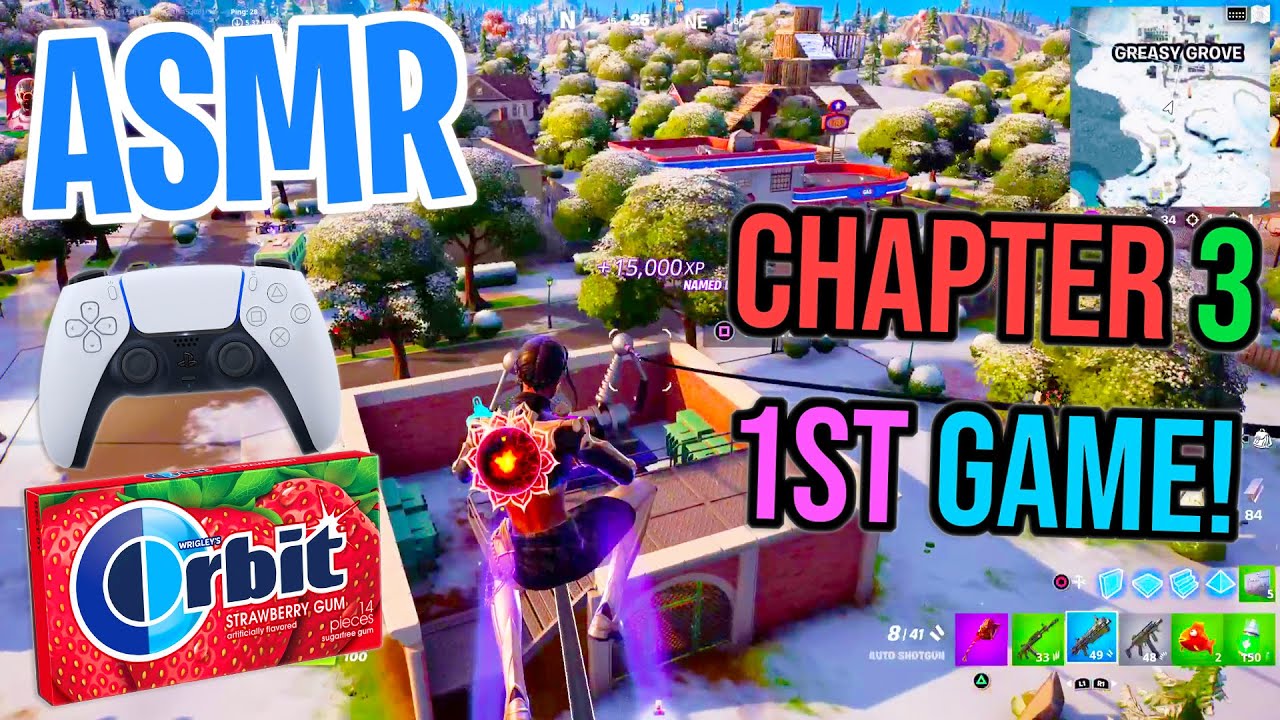ASMR Gaming 😴 Fortnite Chapter 3 on PS5! Relaxing Gum Chewing 🎮🎧 ...