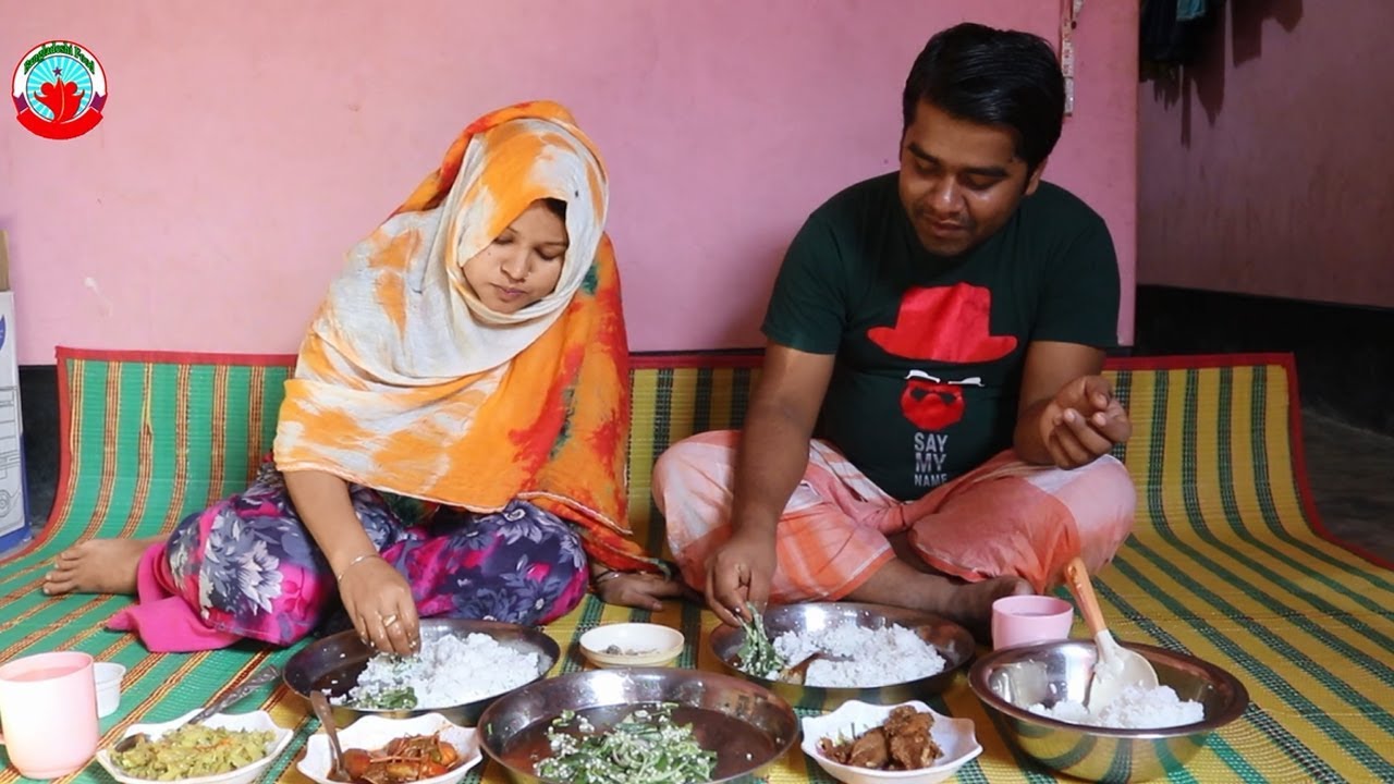 Bangali Eating Show with Sound || Eating Rice,Bhada Copy, Chingri ...