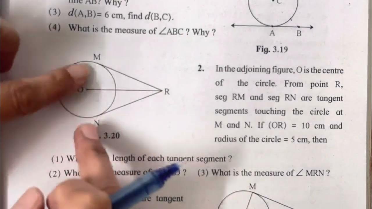 Circle | class 10 geometry chapter 3 practice set 3.1 | problems based on tangent segment ...