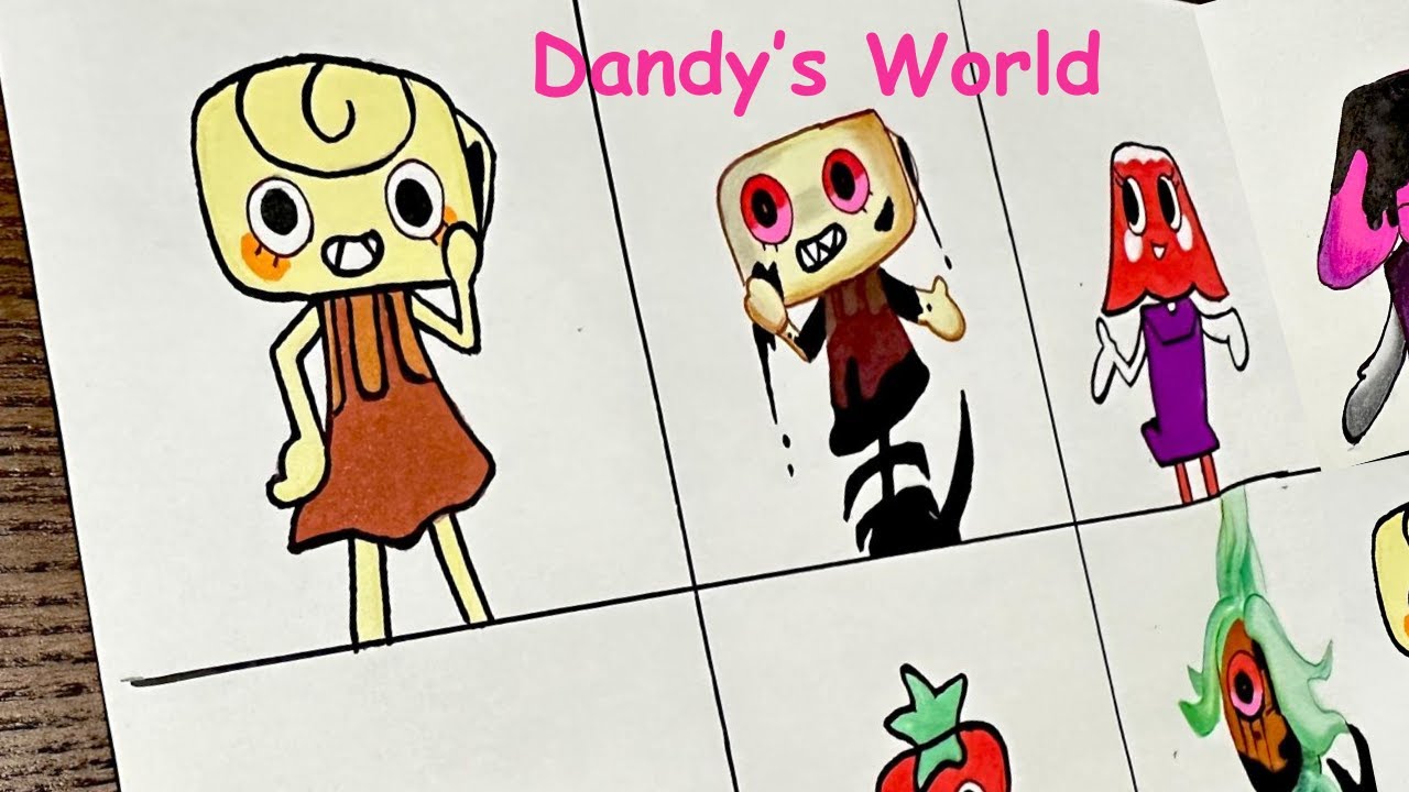 Drawing Dandy's World - Toons VS Twisteds [ROBLOX] | How to Draw Dandy ...