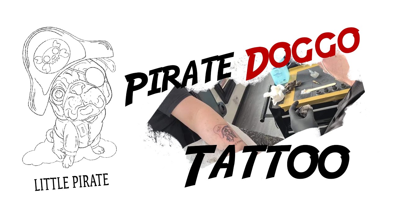 Pirate Doggo Timelapse Tattoo - YouTube