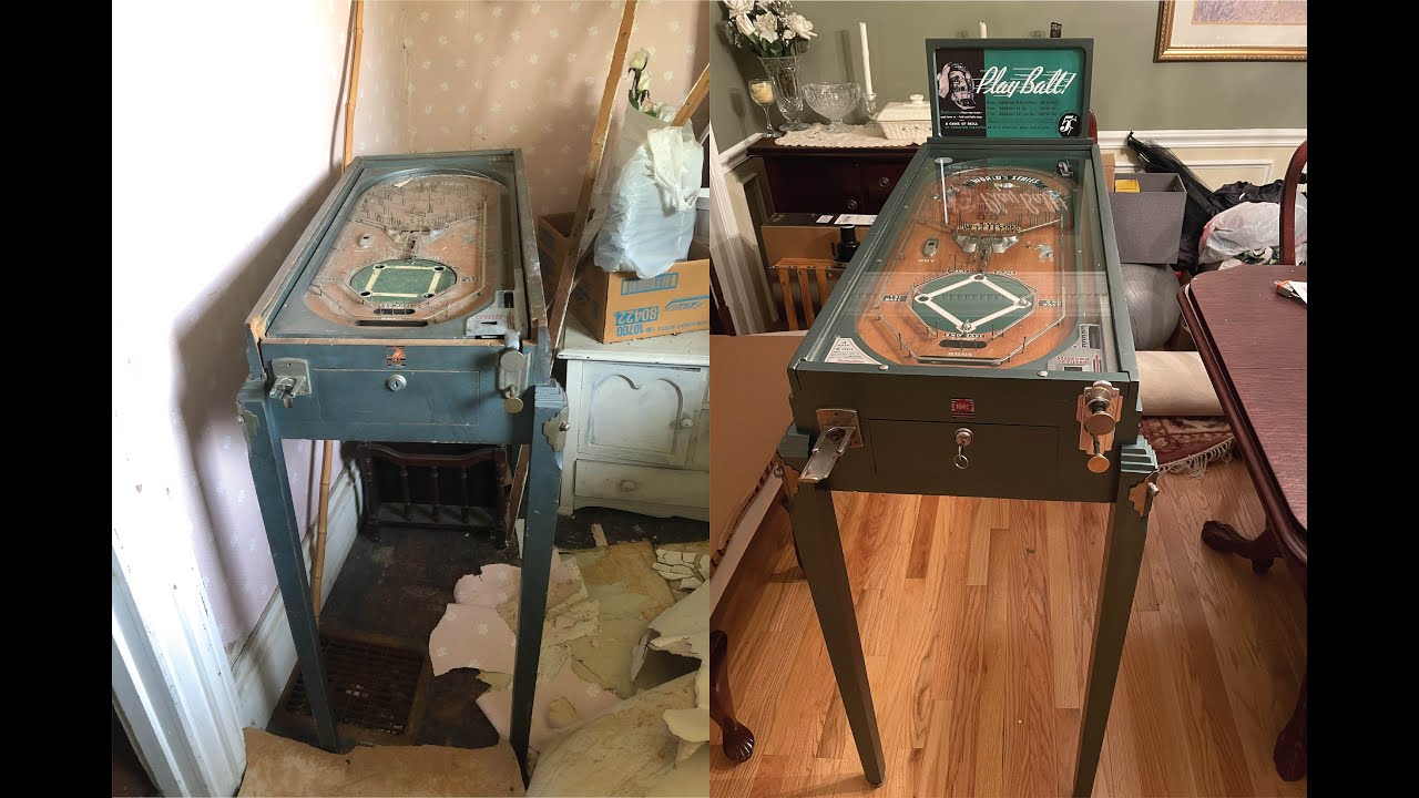 1934 Rockola World Series Pinball Machine Restoration - YouTube