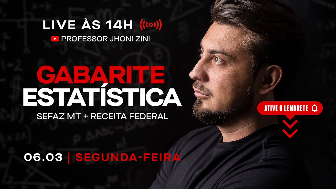 GABARITE ESTATÍSTICA: SEFAZ - MT + RECEITA FEDERAL - YouTube