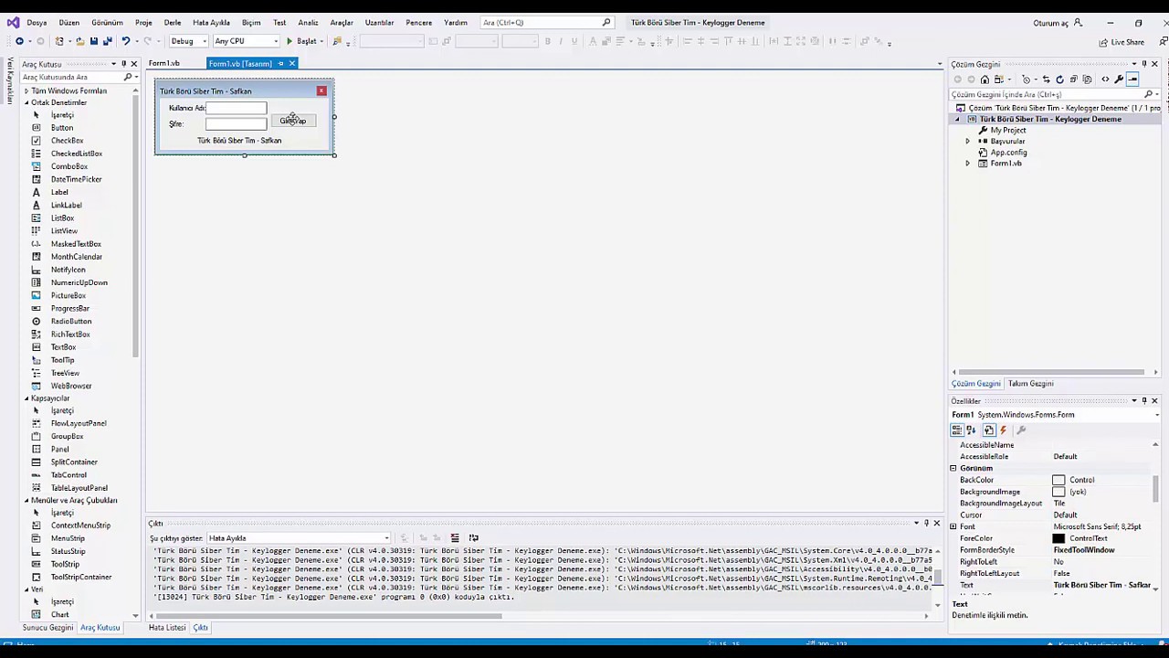 Keylogger Yapımı - Safkan - Türk Börü Siber Tim - Visual Studio 2019 - YouTube