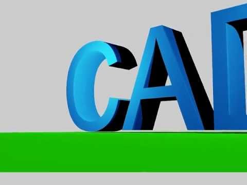 AutoCAD 3D Text Animation - YouTube