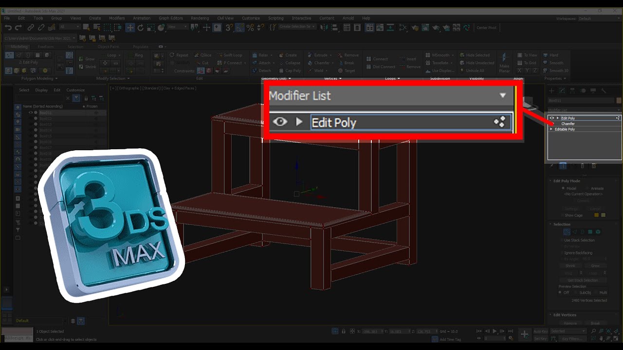 3Ds Max Basic - 3Ds Max cho người mới - Editable Poly #3dsmax #3dsmaxbasic - YouTube
