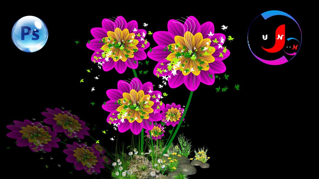 How to make flower Flowers in Adobe Photoshop cs6 - YouTube