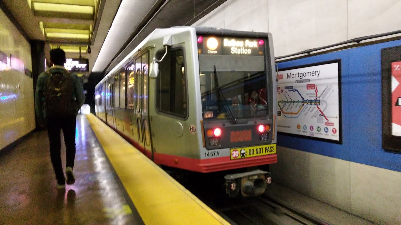 SF Muni 1998 Breda LRV2 1457 on Route J Church - YouTube