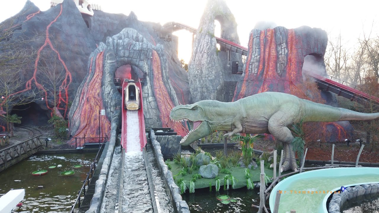 Dino splash update on-ride Winter Plopsaland 15-12-2019 :) - YouTube