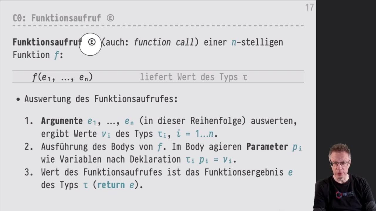 Informatik 2 — Chapter #02 — Video #011 — Funktionsdefinition und -aufruf, Bitmasken - YouTube