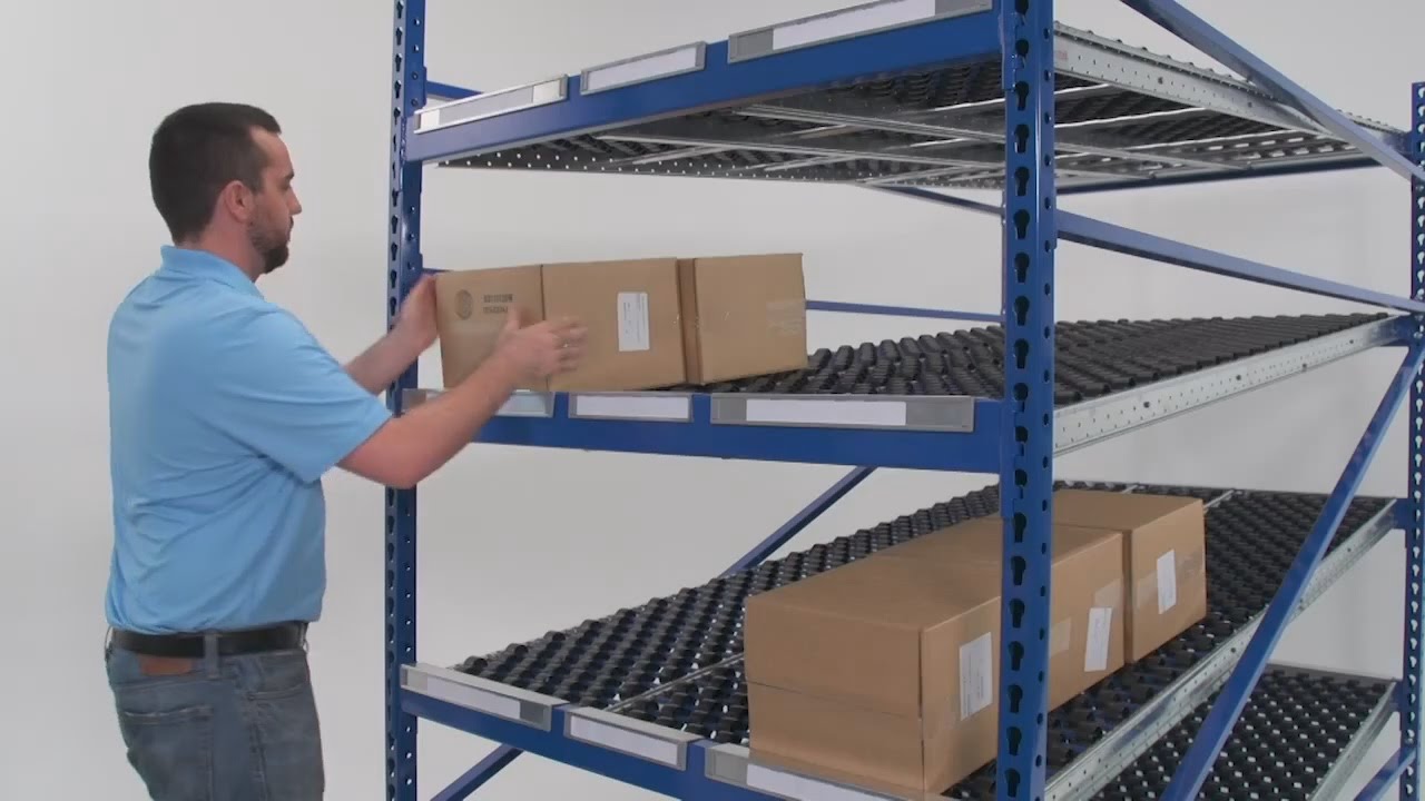 Roller Rack Carton Flow - YouTube