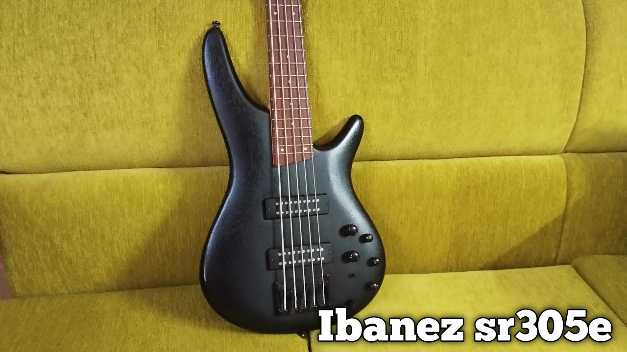 IBANEZ SR305E BWK 5 STRING BASS GUITAR - YouTube