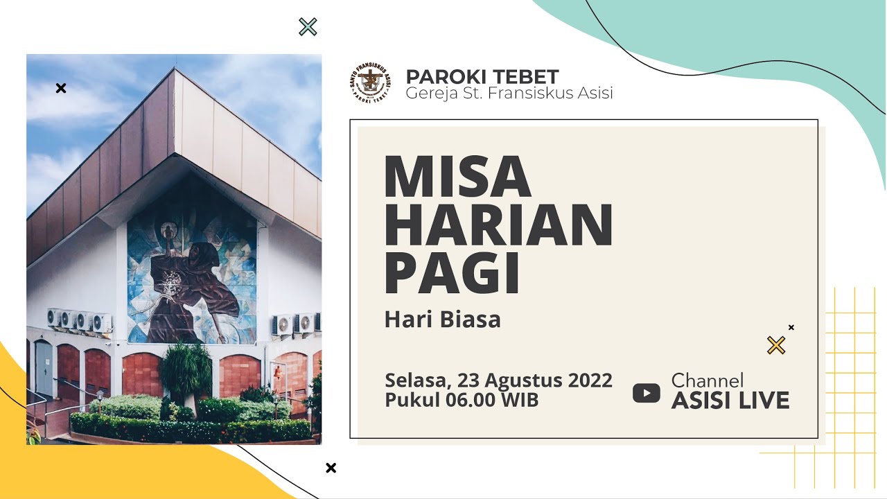 MISA HARIAN PAGI - Selasa, 23 Agustus 2022 - YouTube
