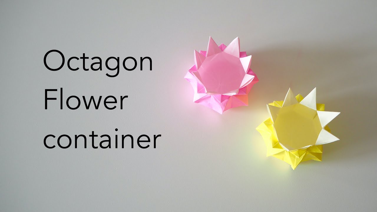 Octagon flower container - YouTube