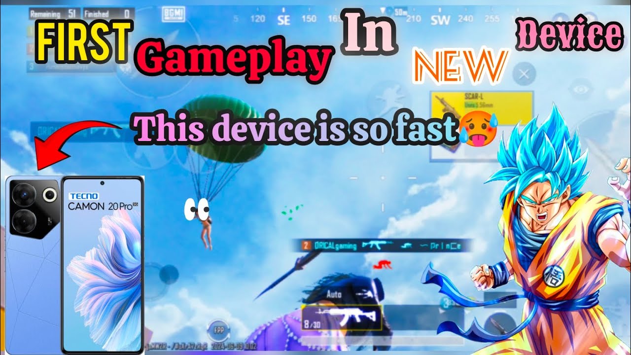 🤤Gaming test in new device🥵 ll 90fps support W devicell techno 20 pro ...