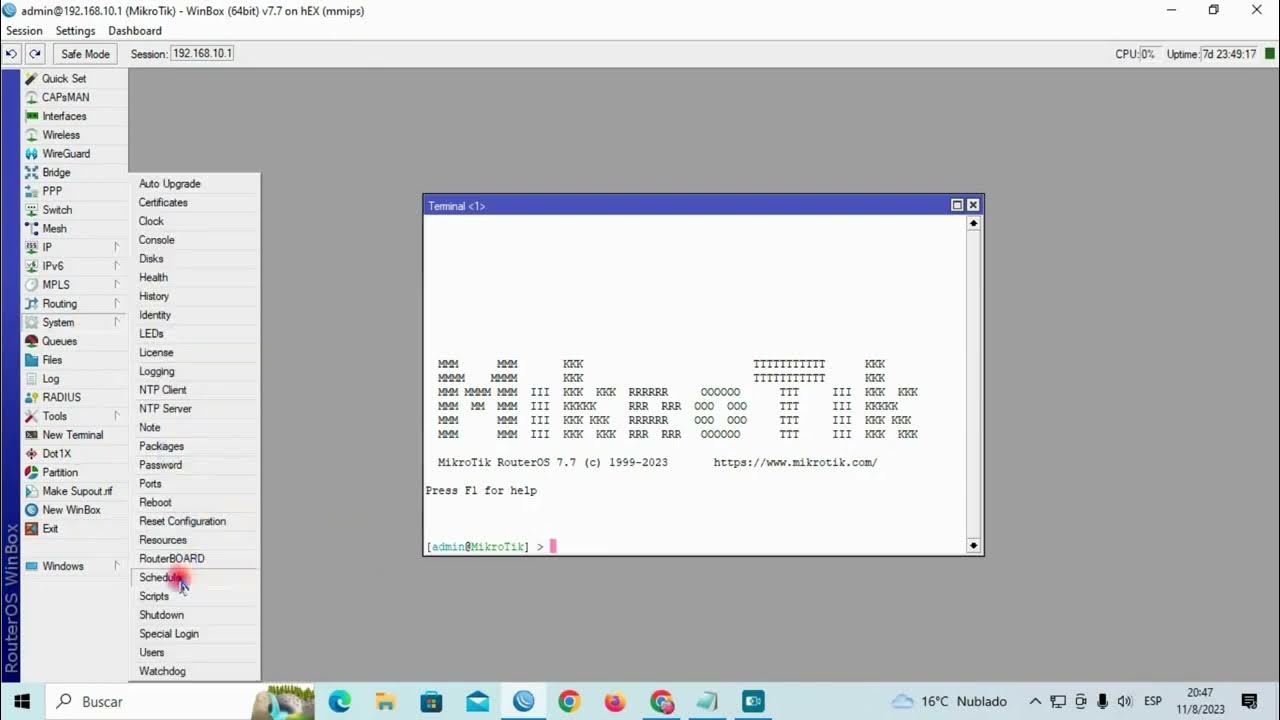 Como reiniciar automáticamente Mikrotik - Script FREE!!! - YouTube