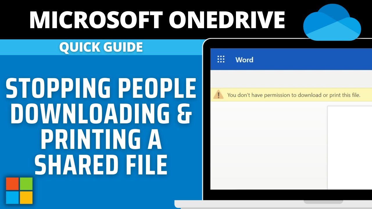 How To Stop People From Downloading Or Printing A Shared OneDrive File How To Stop People From Downloading Or Printing A Shared OneDrive File