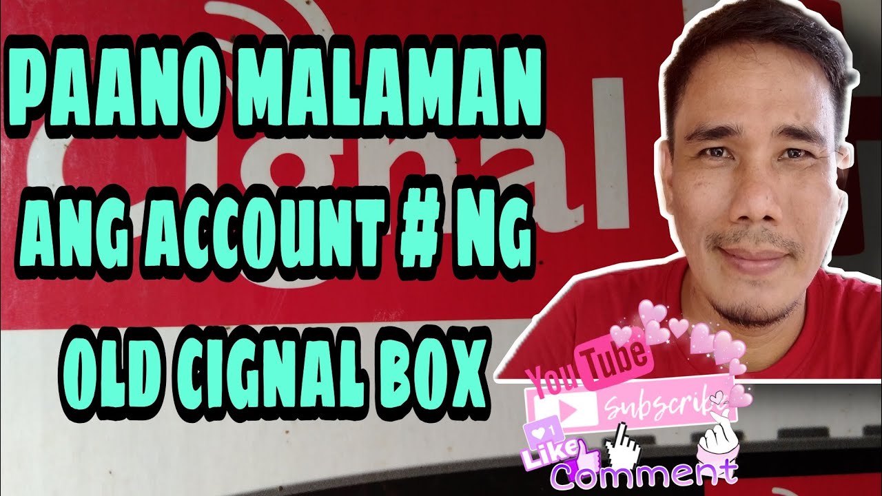 PAANO MALAMAN Ang account # Ng (old) model cignal box /jacs tv - YouTube