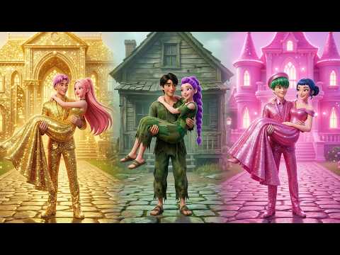 K Pop Demon Hunters Rich Zoey and Mira Family VS Poor Rumi Family VS Green Family -  A Touching Stoy