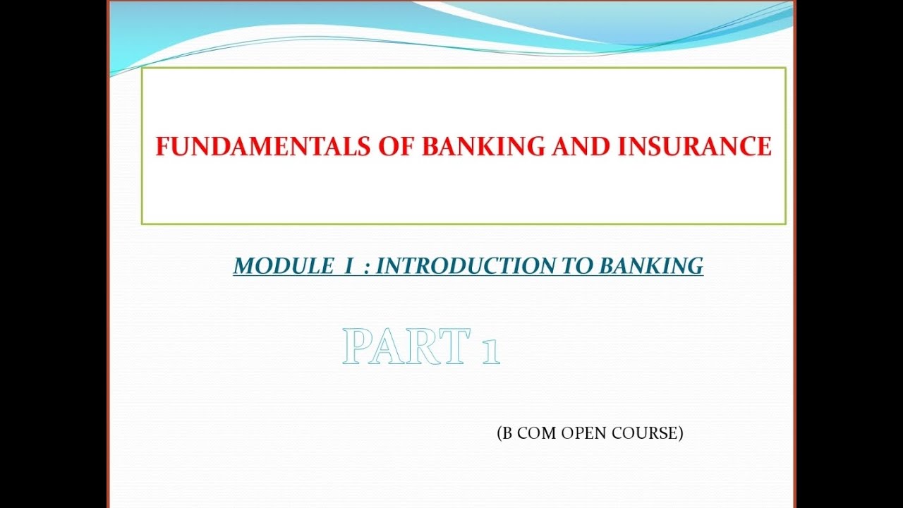 Origin and evolution of banks( B COM open course -Fundamentals of Banking & Insurance) - YouTube