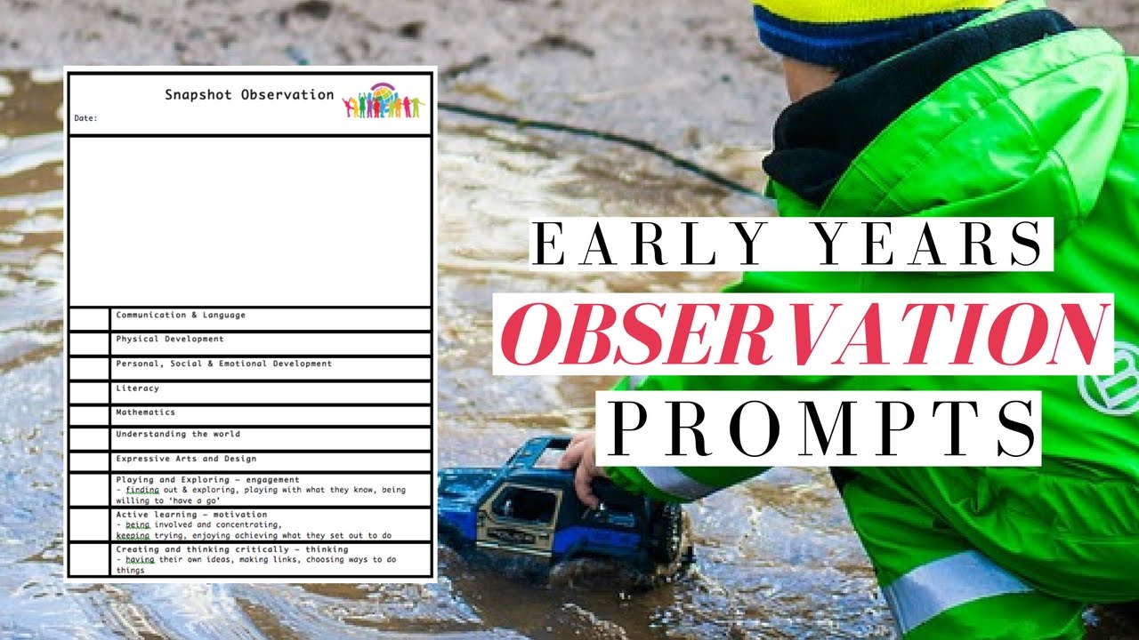 Early Years Observation Prompts - Tips & Free template link - YouTube