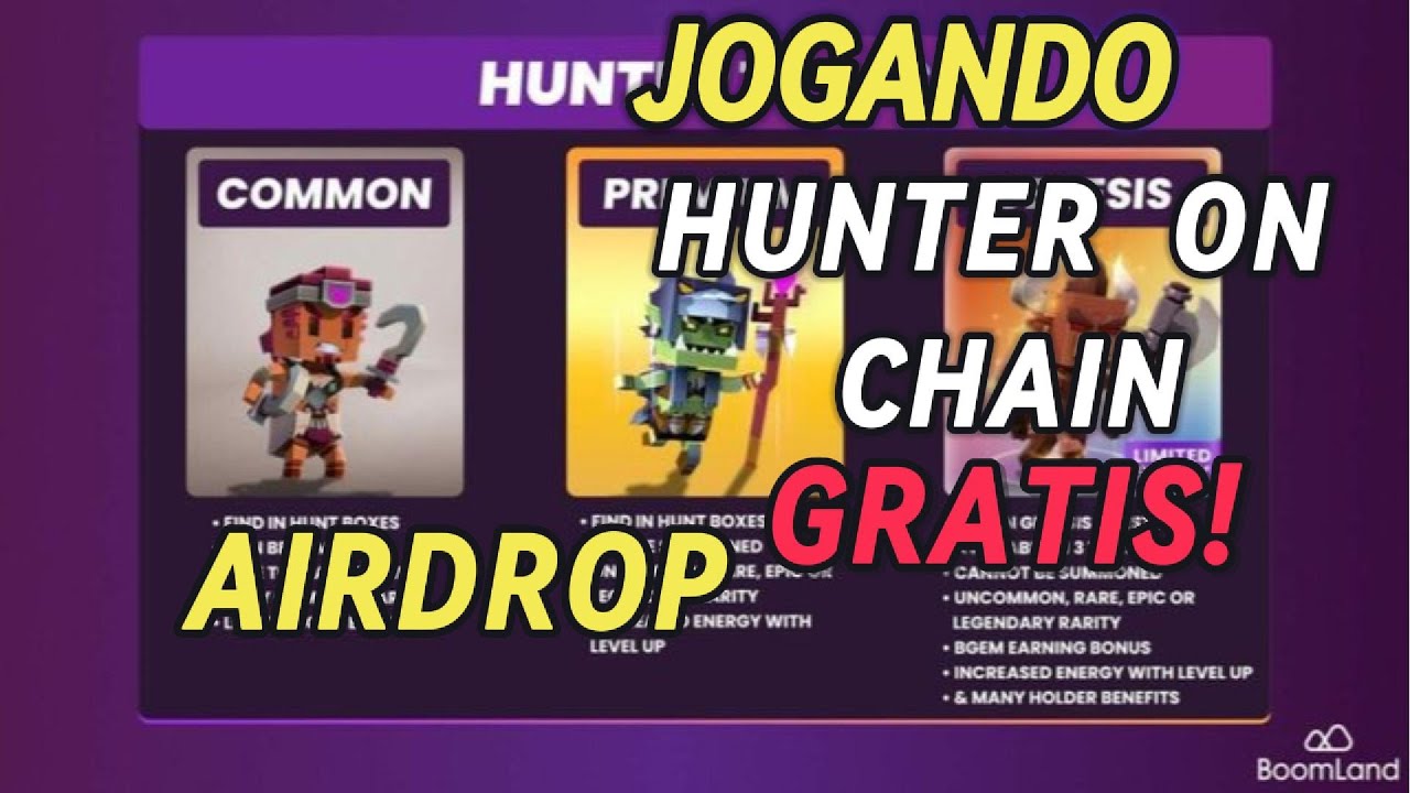 JOGANDO HUNTER ON CHAIN- boomland airdrop - YouTube