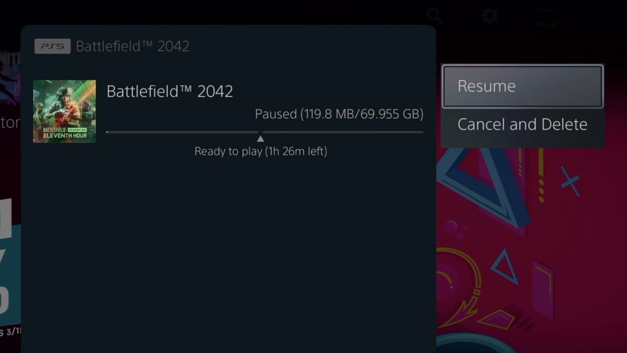 How to Resume Game Download PS5 - YouTube