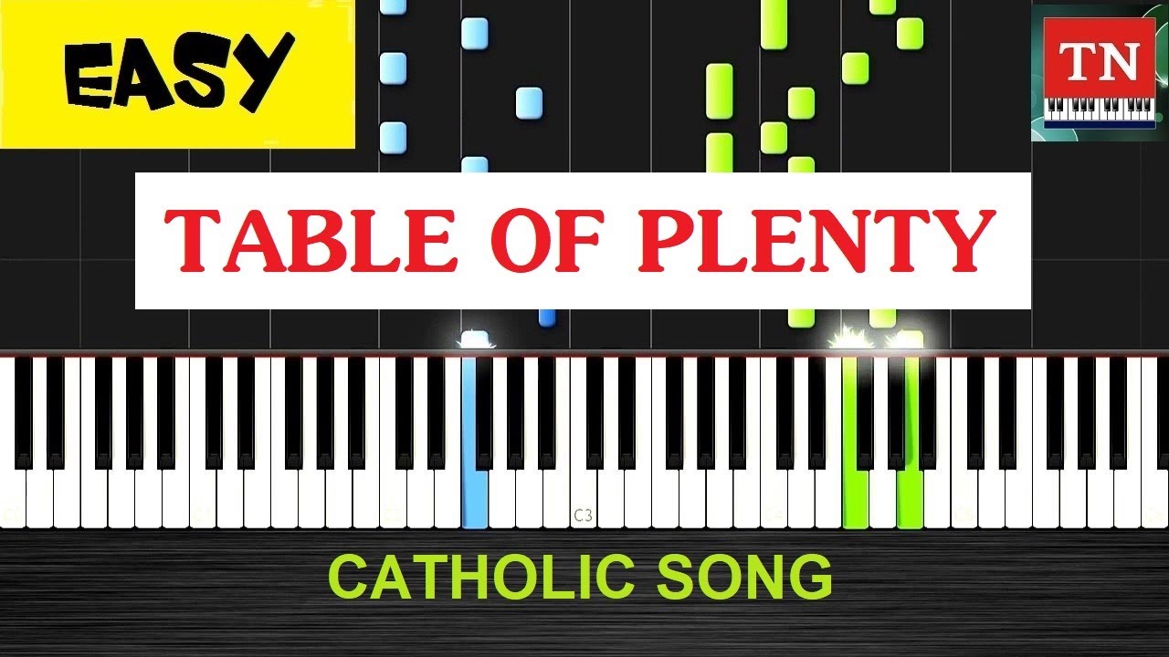 TABLE OF PLENTY | Piano tutorial [EASY] - YouTube